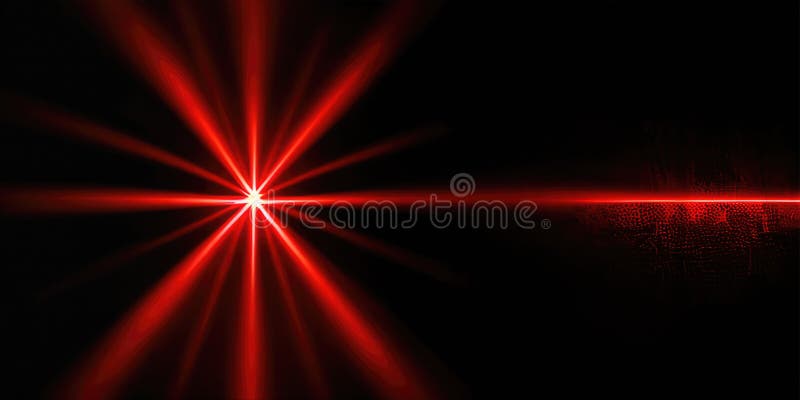 Shining Red Light Effect in the Dark for Background Stock Illustration ...