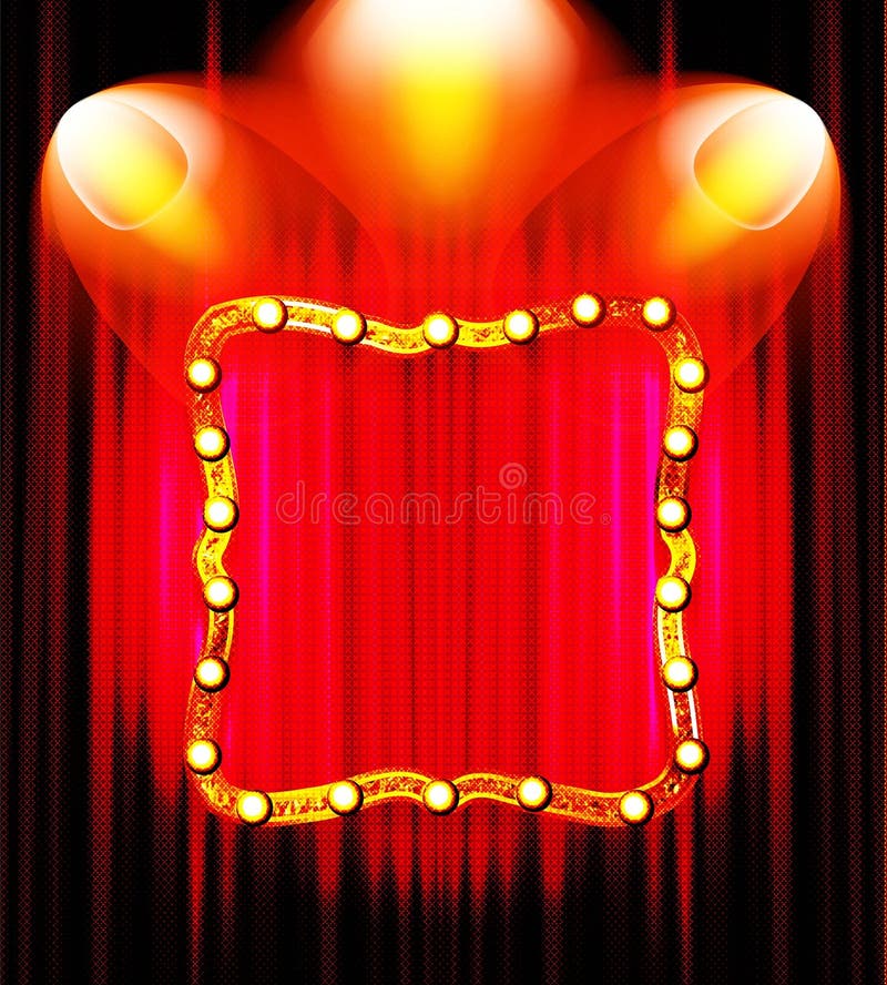 Shining Red Retro Billboard Stock Vector - Illustration of signboard ...