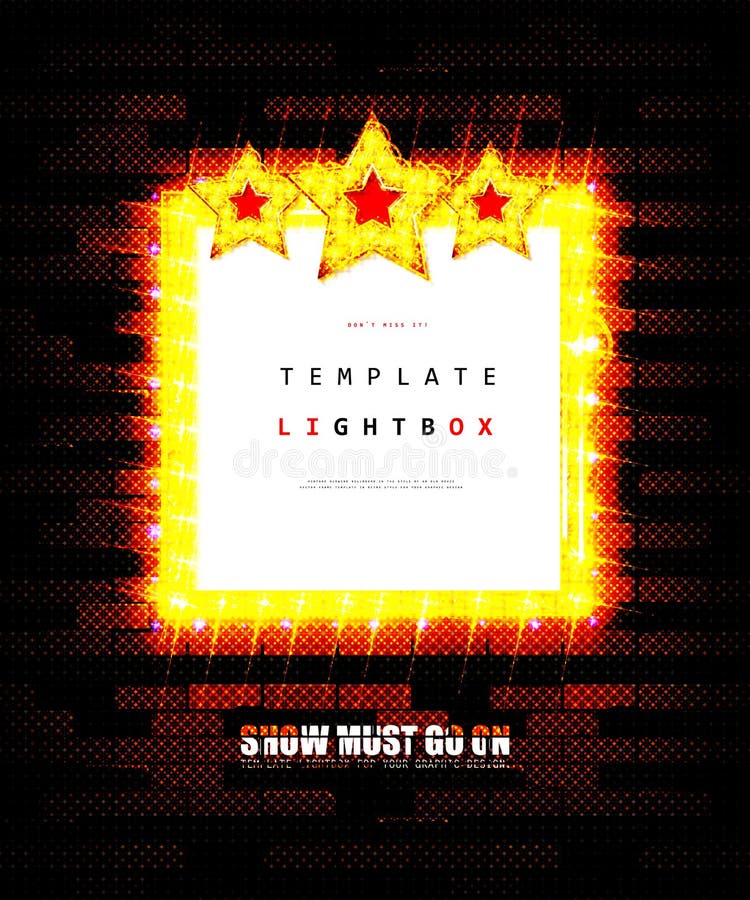 Shining Retro Banner on Stage Curtain Stock Vector - Illustration of ...