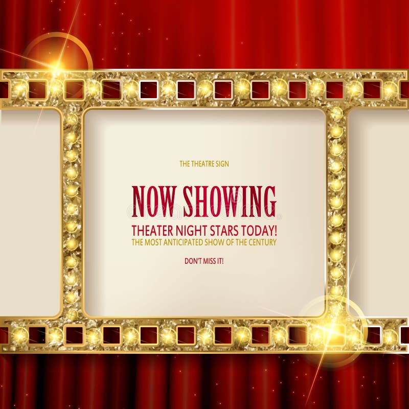 Shining Retro Light Banner. Stock Illustration - Illustration of cafe ...