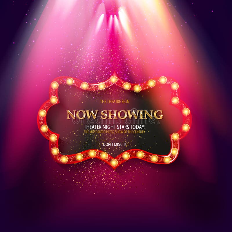 Shining Retro Light Banner. Stock Vector - Illustration of modern ...