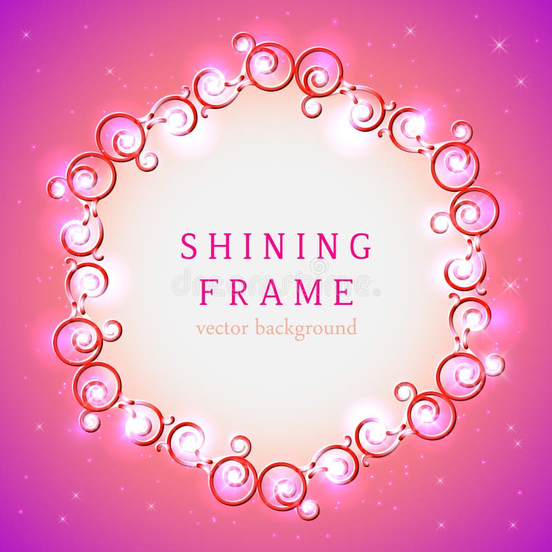 Shining Retro Circle Banner Stock Illustration - Illustration of ...