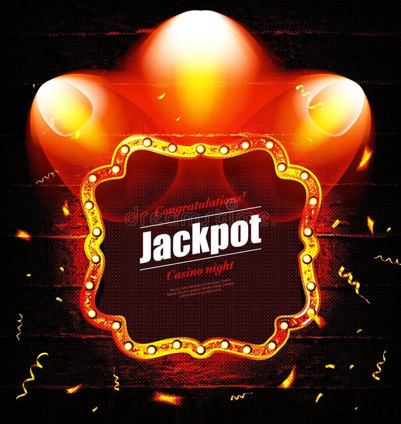 Shining Retro Sign Jackpot Banner Stock Vector - Illustration of light ...