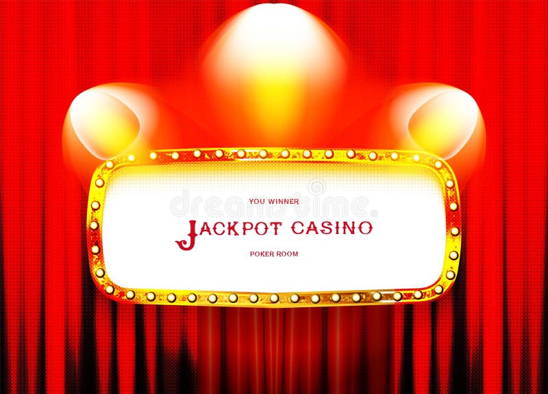 Shining Retro Sign Jackpot Banner Stock Vector - Illustration of ...
