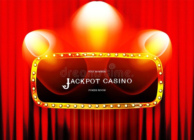 Shining Retro Sign Jackpot Banner Stock Vector - Illustration of ...