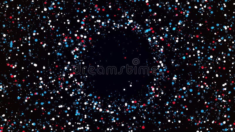 Shining Round Shaped Particles Creating a Central Circle. Animation ...