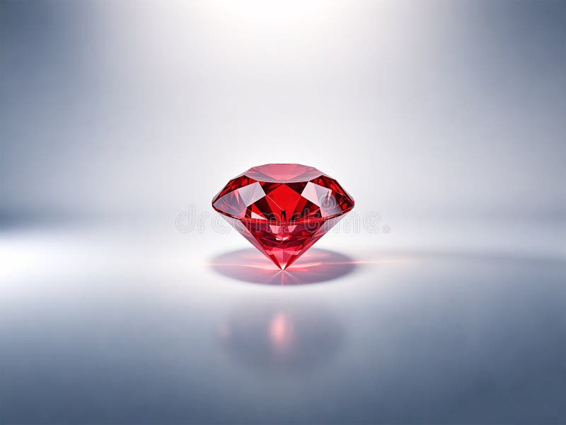 Shining Ruby Gem on White Background with Ultimate Details and High ...