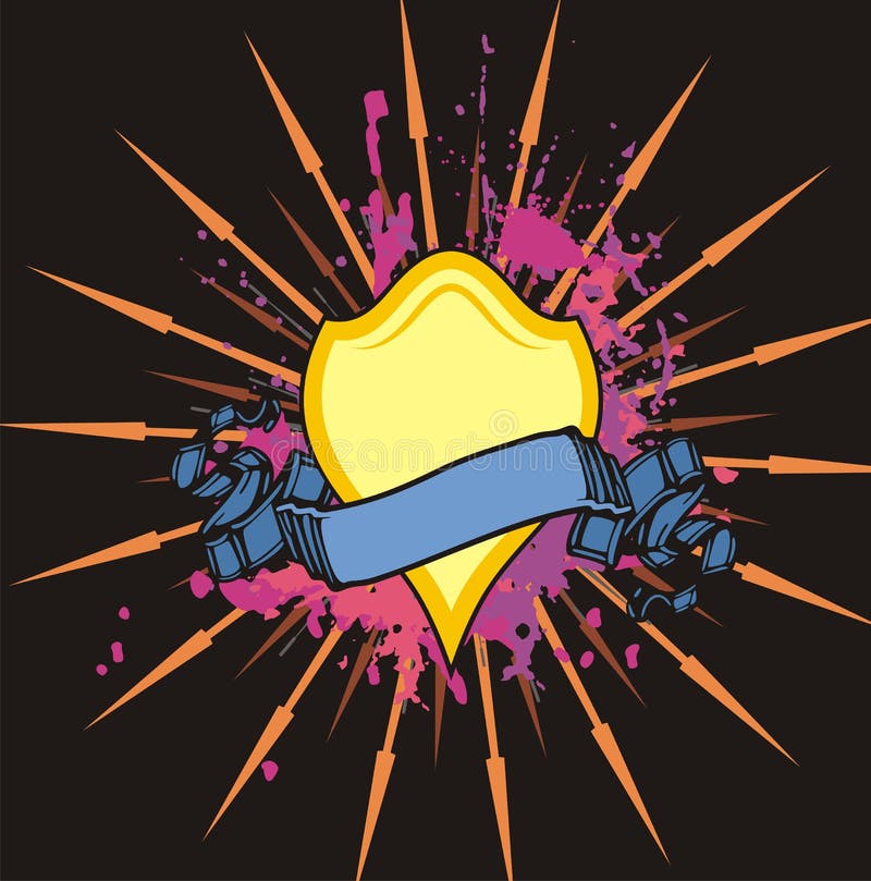 Shining shield stock vector. Illustration of heraldic - 3016547