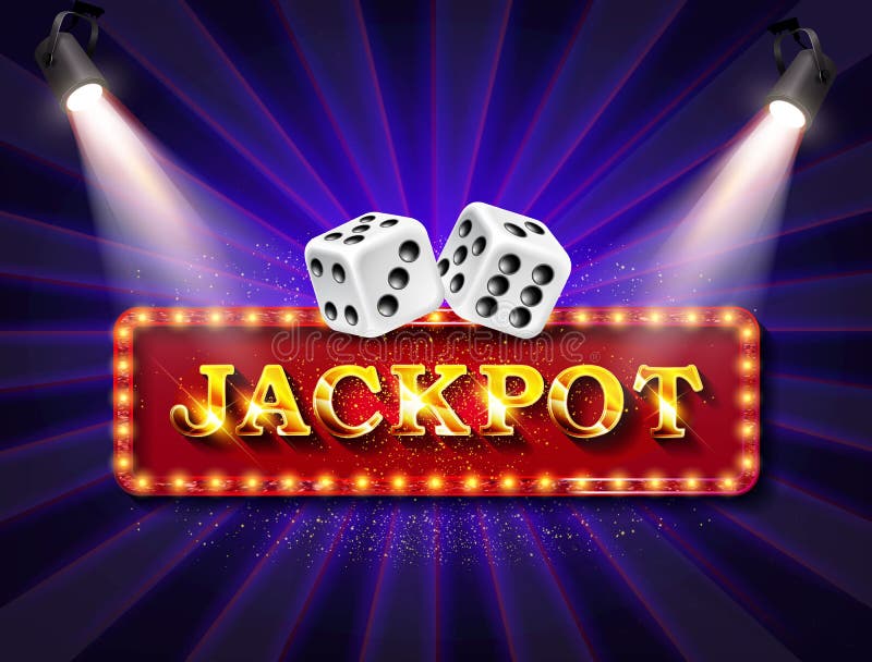 Shining Sign Jackpot Banner Stock Vector - Illustration of billboard ...