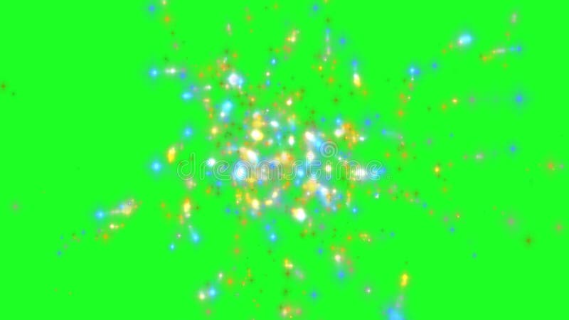 Shining Sparks on a Green Screen Stock Video - Video of energy ...