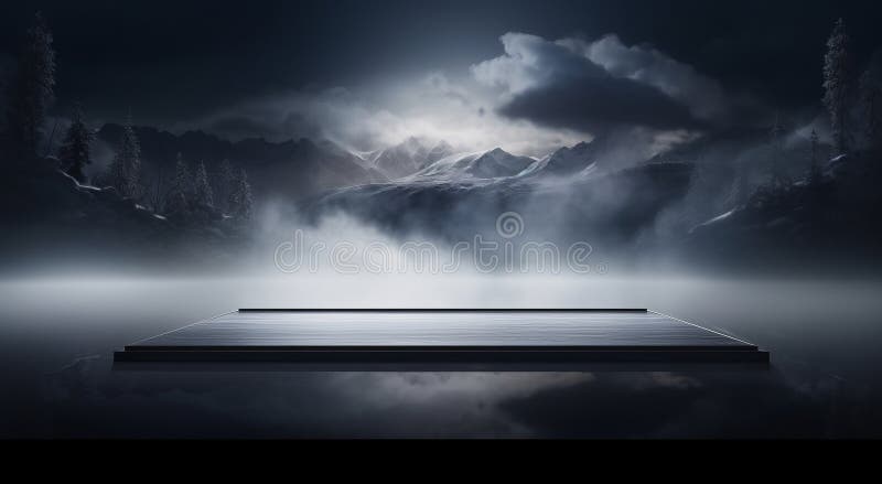 Shining Spotlight: a Mesmerizing Reflection on a Dark Stage Stock Image ...