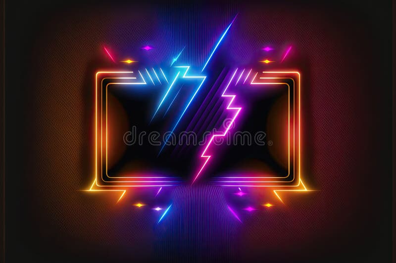 The Shining Square Neon Banner. Stock Illustration - Illustration of ...