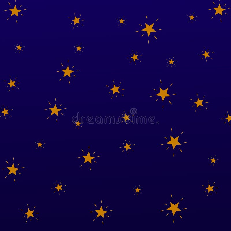 Shining Star Background with Beautiful Blue Night and Yellow Stars ...