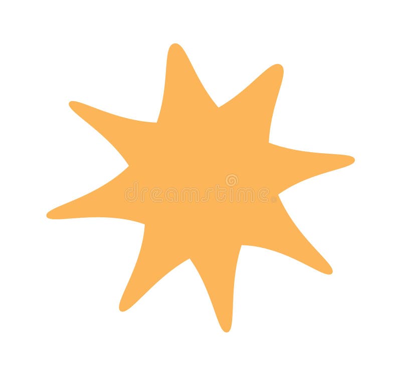 Shining Star Decorative Element Flat Icon Stock Vector - Illustration ...