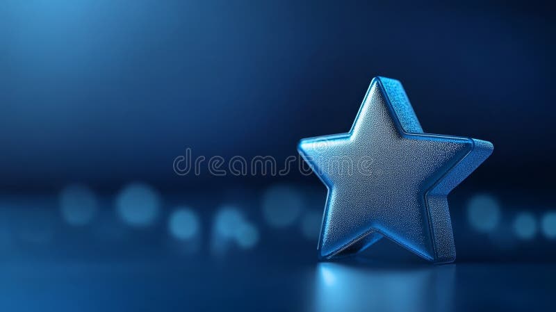 Shining Star on Deep Blue Backdrop Celestial Spectacle of Light and ...