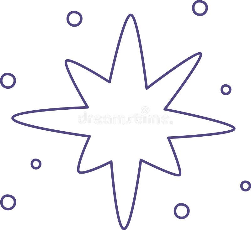 Shining Star Doodle stock vector. Illustration of graphic - 330817530