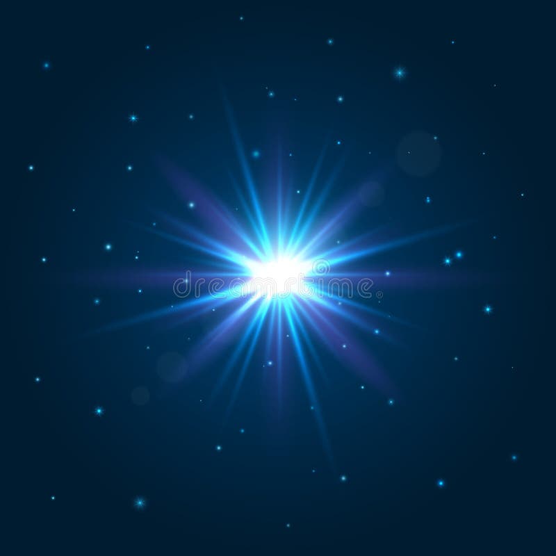 Shining Star. Explosion Light Effect. Lens Flare. Vector Illustration ...