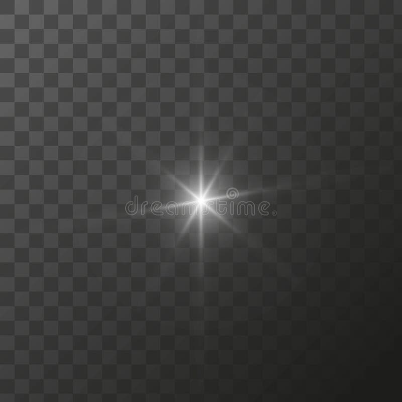 Shining Star Light Rays Glowing Particles. Vector Special Effect on a ...