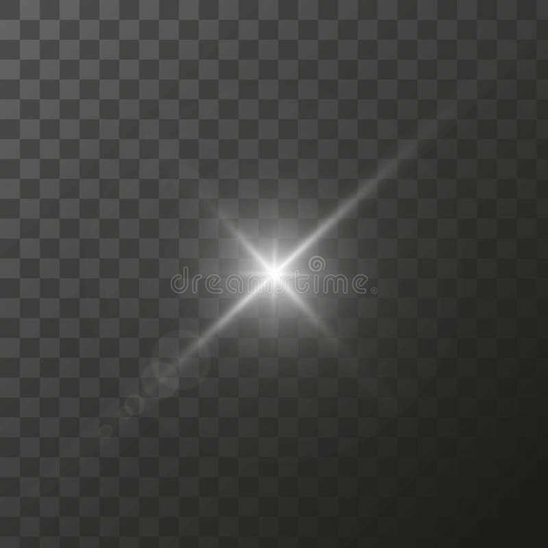 Shining Star Light Rays Glowing Particles. Vector Special Effect on a ...
