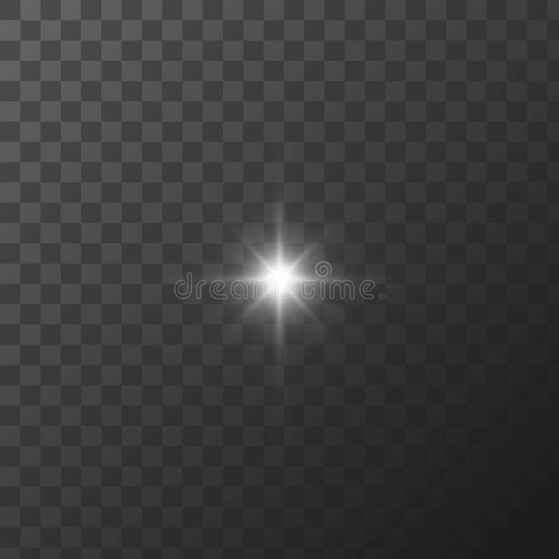 Shining Star Light Rays Glowing Particles. Vector Special Effect on a ...