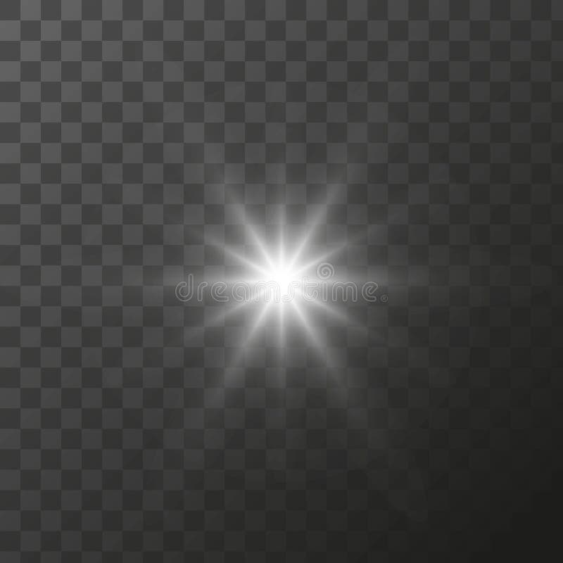 Shining Star Light Rays Glowing Particles. Vector Special Effect on a ...