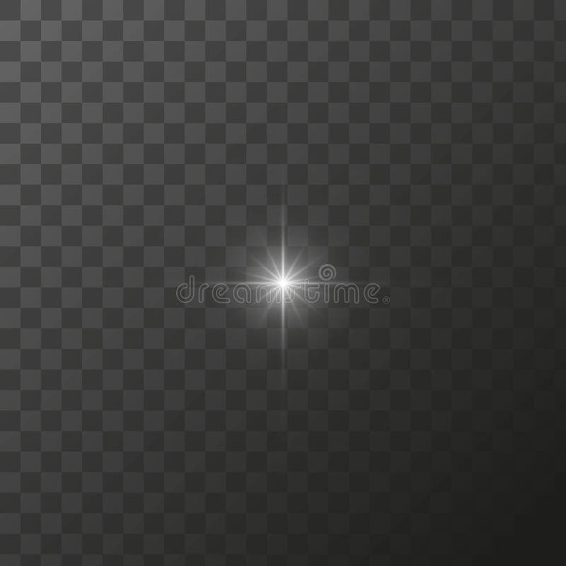 Shining Star Light Rays Glowing Particles. Vector Special Effect on a ...