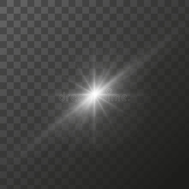 Shining Star Light Rays Glowing Particles. Vector Special Effect on a ...
