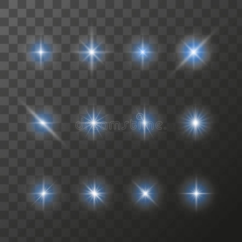 Shining Star Light Rays Glowing Particles. Vector Special Effect on a ...