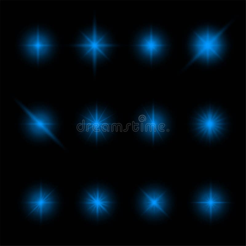 Shining Star Light Rays Glowing Particles. Vector Special Effect on a ...