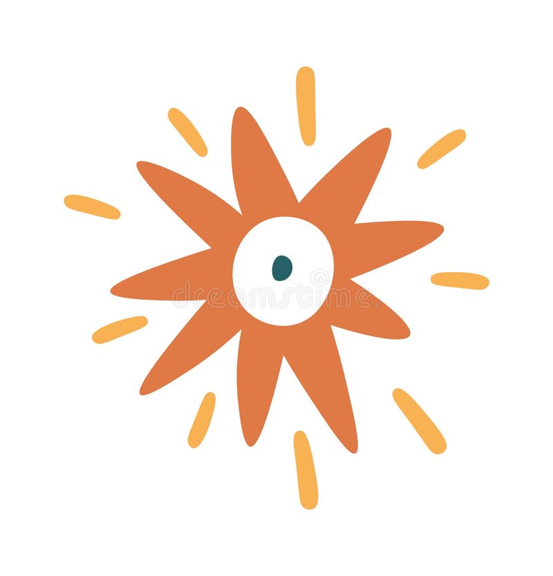 Shining Star with Rays stock vector. Illustration of design - 272906322