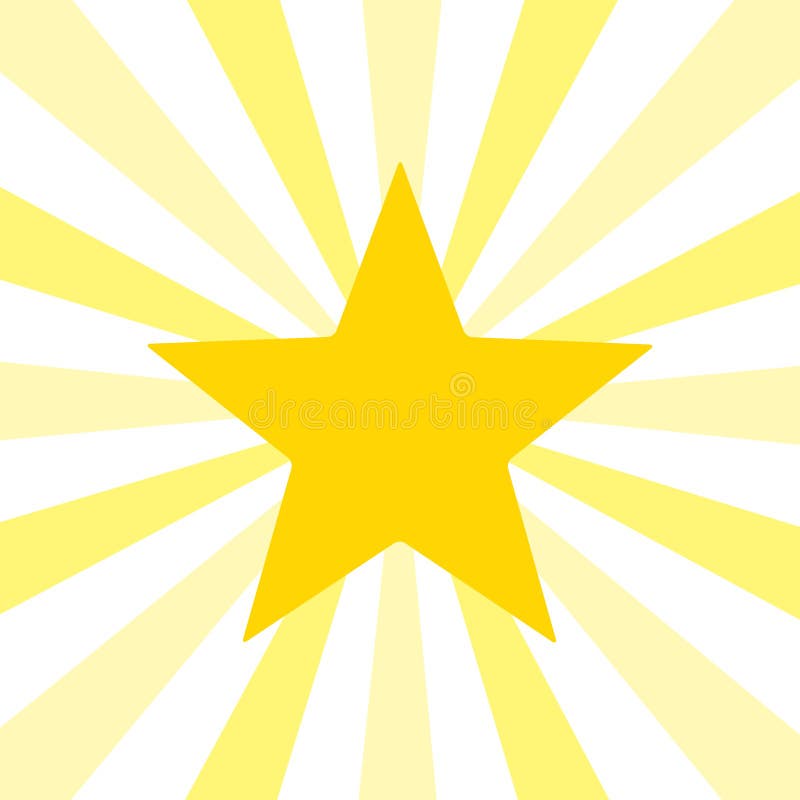 Shining Star. Yellow Sunbeam Background Stock Illustration ...