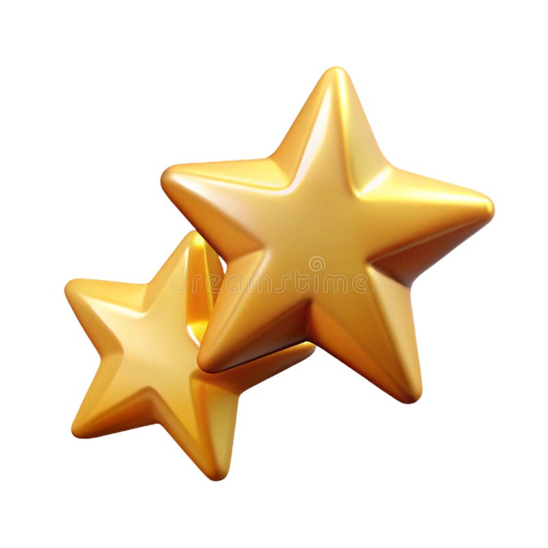 Shining Stars 3D Icon Glowing Star Symbol for UI Design Stock ...