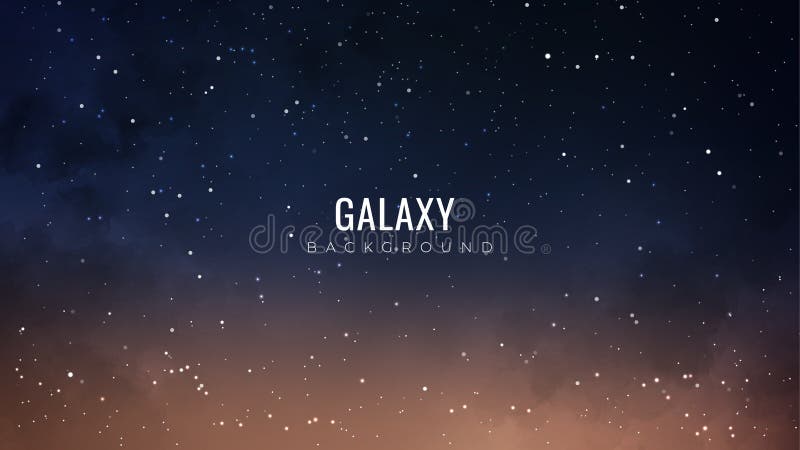 Shining Stars in the Night Sky. Gradient Galaxy Background. Starry ...