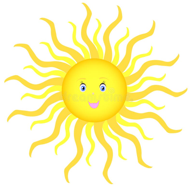 Crayon Drawn Sun - Vector Illustration Stock Vector - Illustration of ...