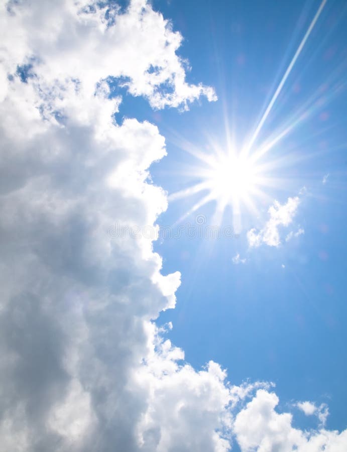 Shining sun stock image. Image of season, shine, cloud - 5386189