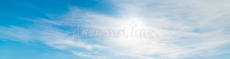 Shining Sun and Cirrus Clouds Stock Photo - Image of color, cumuli ...