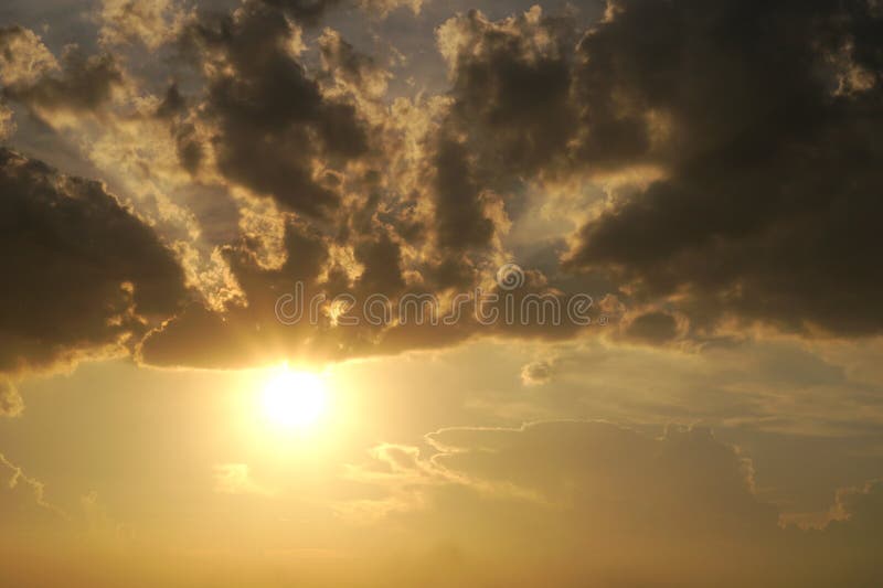 Nimbus Clouds with Light in the Sky Stock Photo - Image of fluffy, high ...