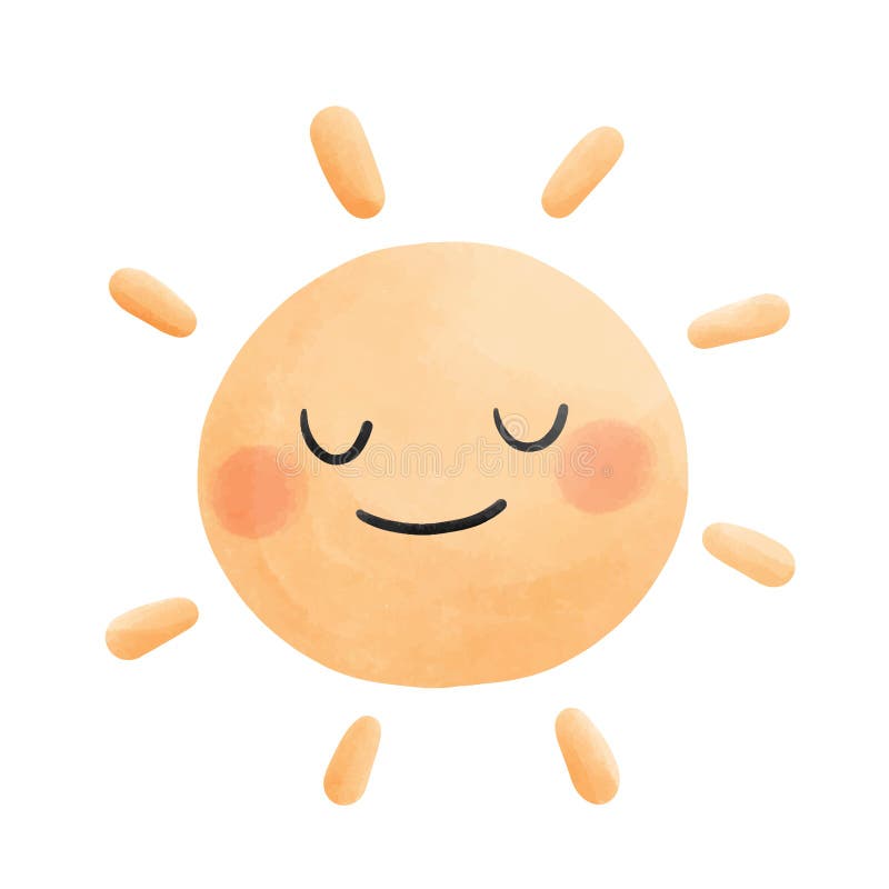 Shining Sun or Smiley Face Vector Illustration Stock Illustration ...