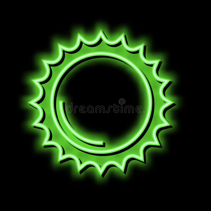 Shining Sun Summer Neon Glow Icon Illustration Stock Vector ...