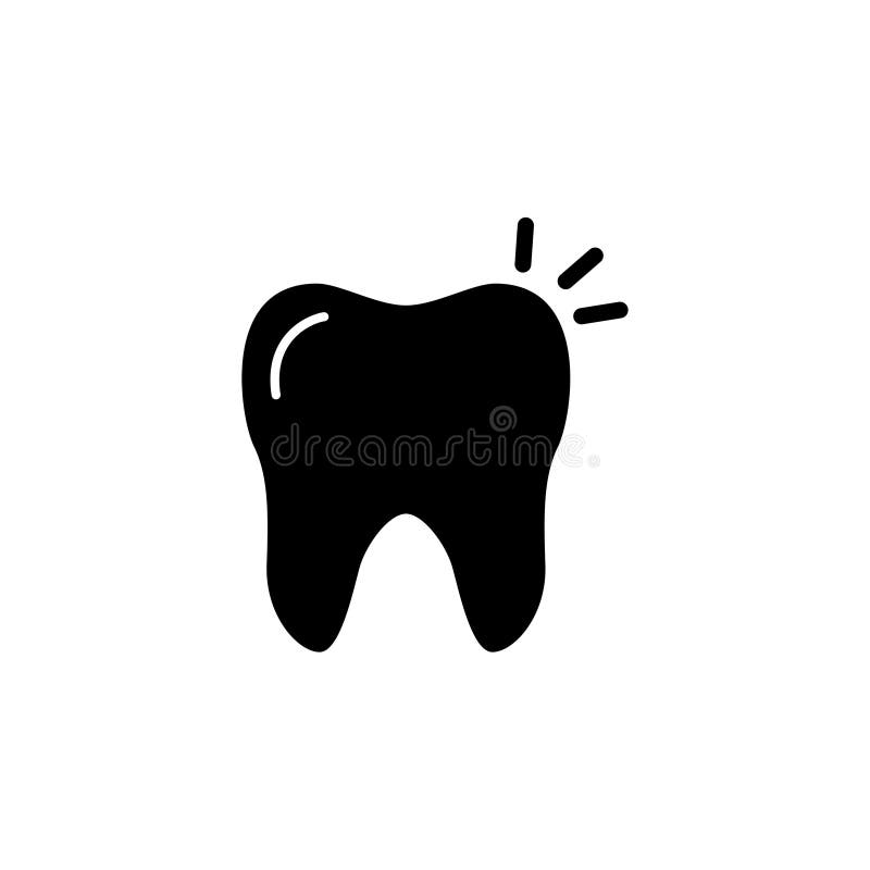 Shining Tooth, Health Dent Flat Vector Icon Stock Vector - Illustration ...