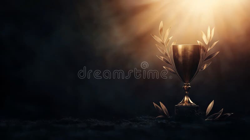 A Shining Trophy Surrounded by Soft Light, Symbolizing Achievement and ...