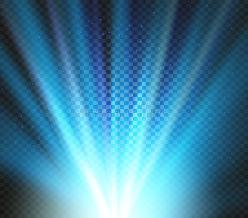 Shining Vector Blue Color Light Effects, Glowing Beams on Checkered ...