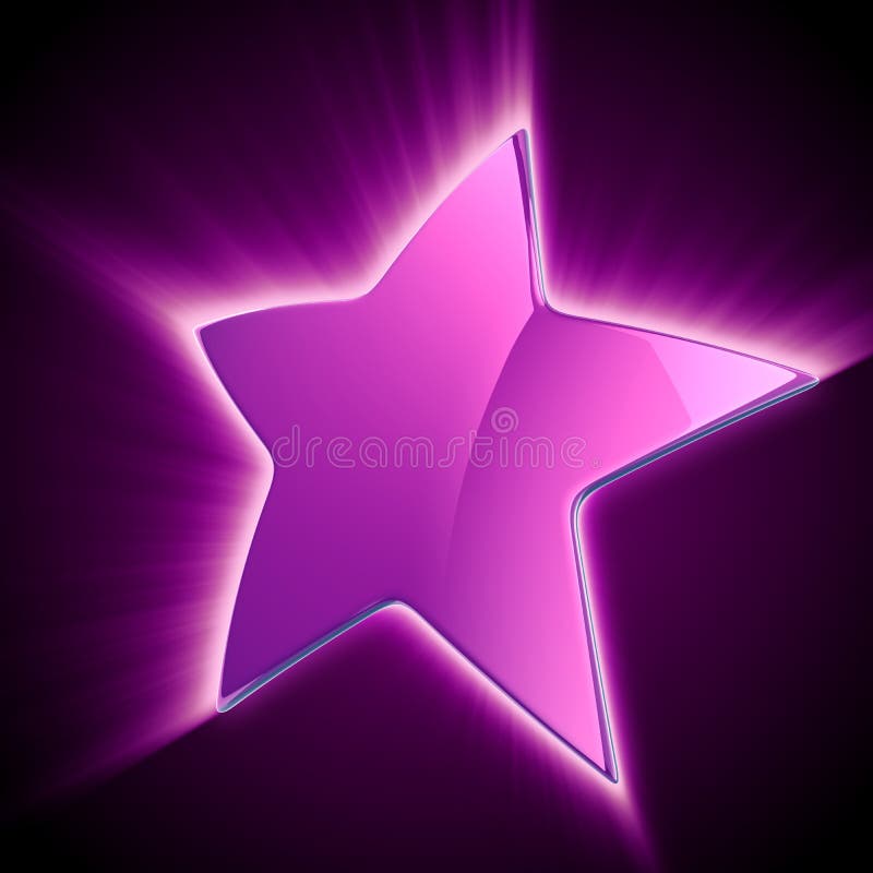 3D Violet Star stock illustration. Illustration of graphic - 7693119