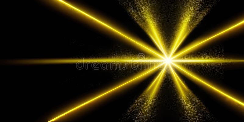 Shining Warm Yellow Light Effect in the Dark for Background Stock ...