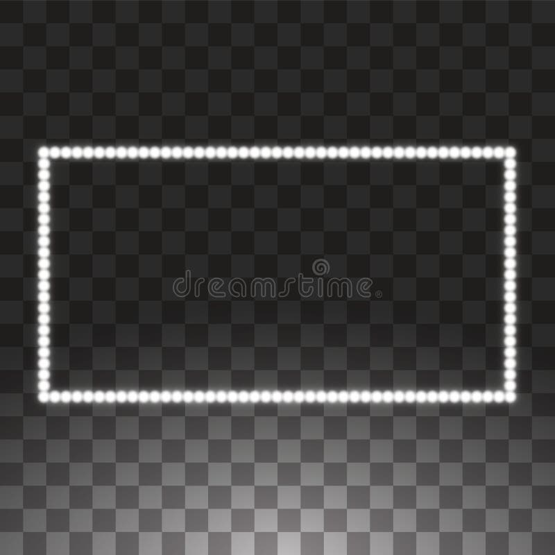 Shining White Led Vector Rectangle Frames, Neon Illumination on ...