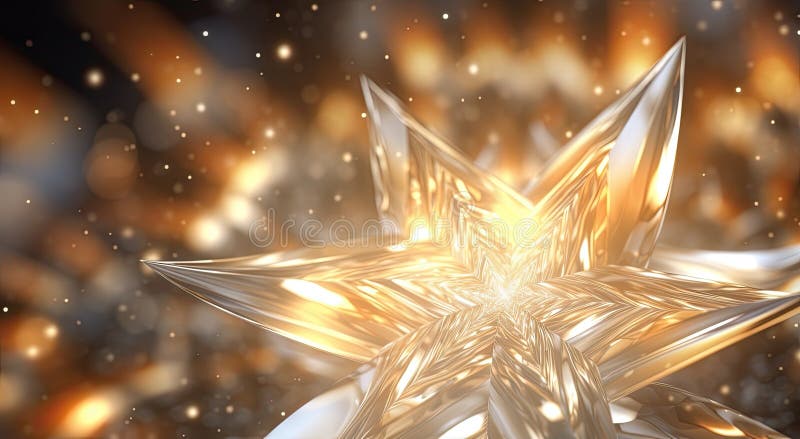 Shining Yellow Star with Black Background Stock Illustration ...