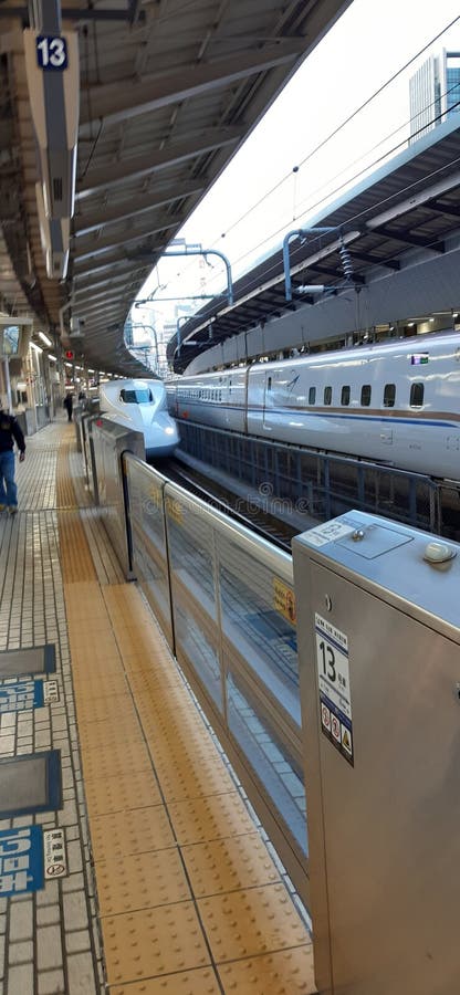 Shinkansen , bullet train stock image. Image of metro - 212649565