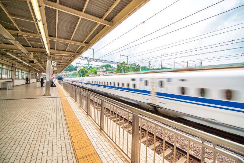 Shinkansen Train in Hakone Train Station, Japan Stock Photo - Image of ...