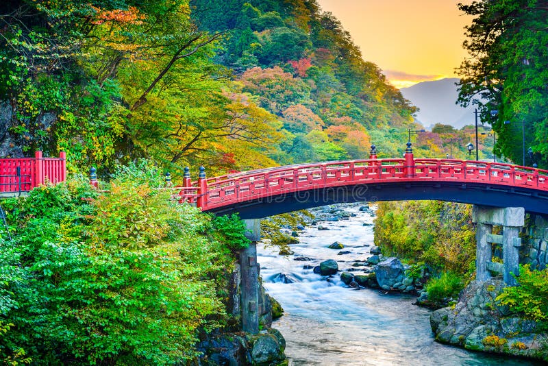Shinkyo Sacred Bridge in Japan Stock Image - Image of nature, futarasan ...