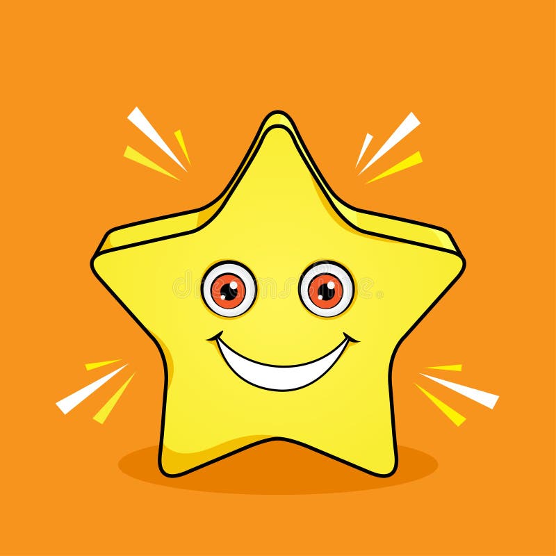Shinning Star Mascot Cartoon Design Stock Vector - Illustration of clip ...